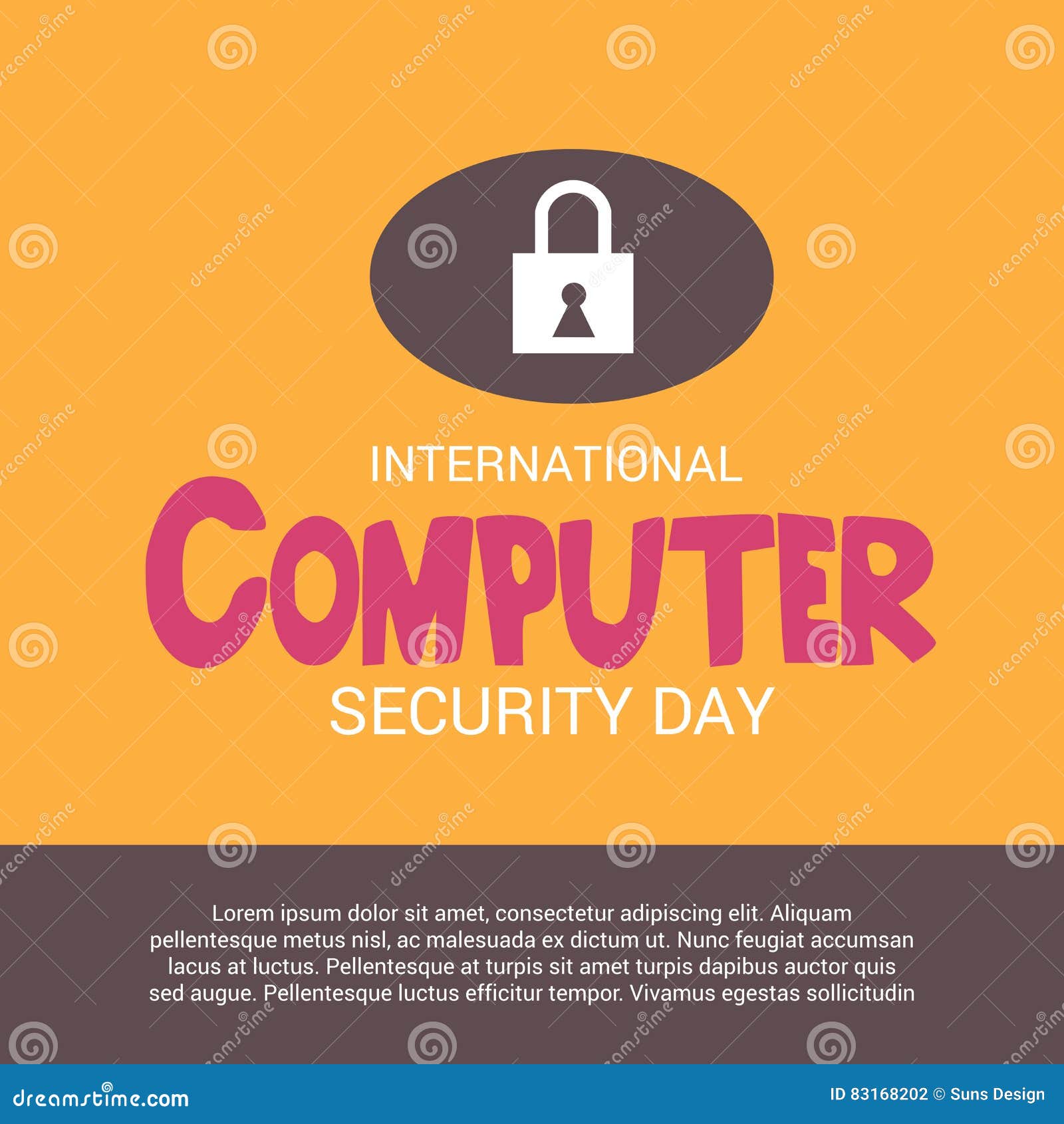 Computer Security Day. stock illustration. Illustration of educational ...
