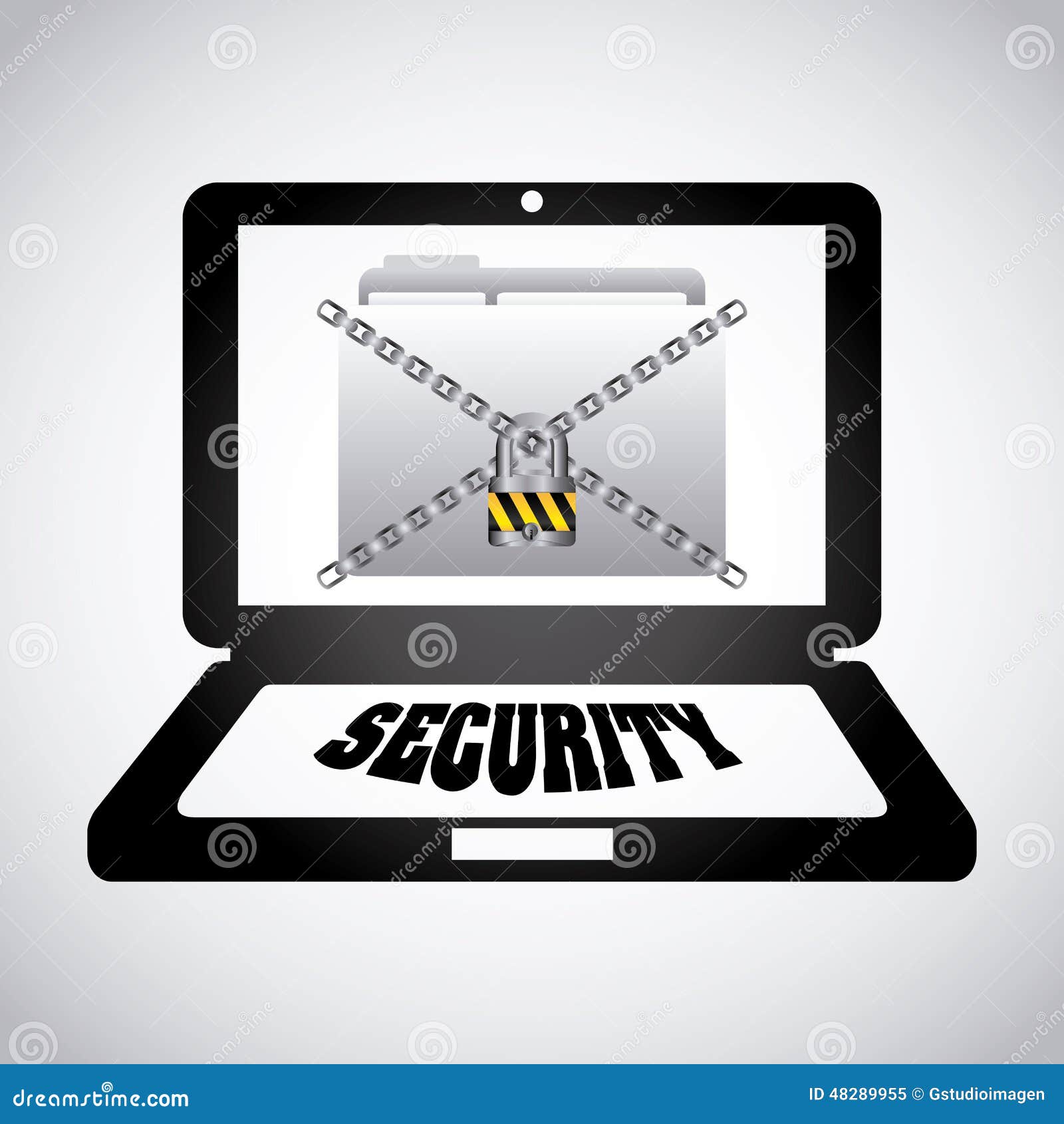 Computer security stock vector. Illustration of computer - 48289955