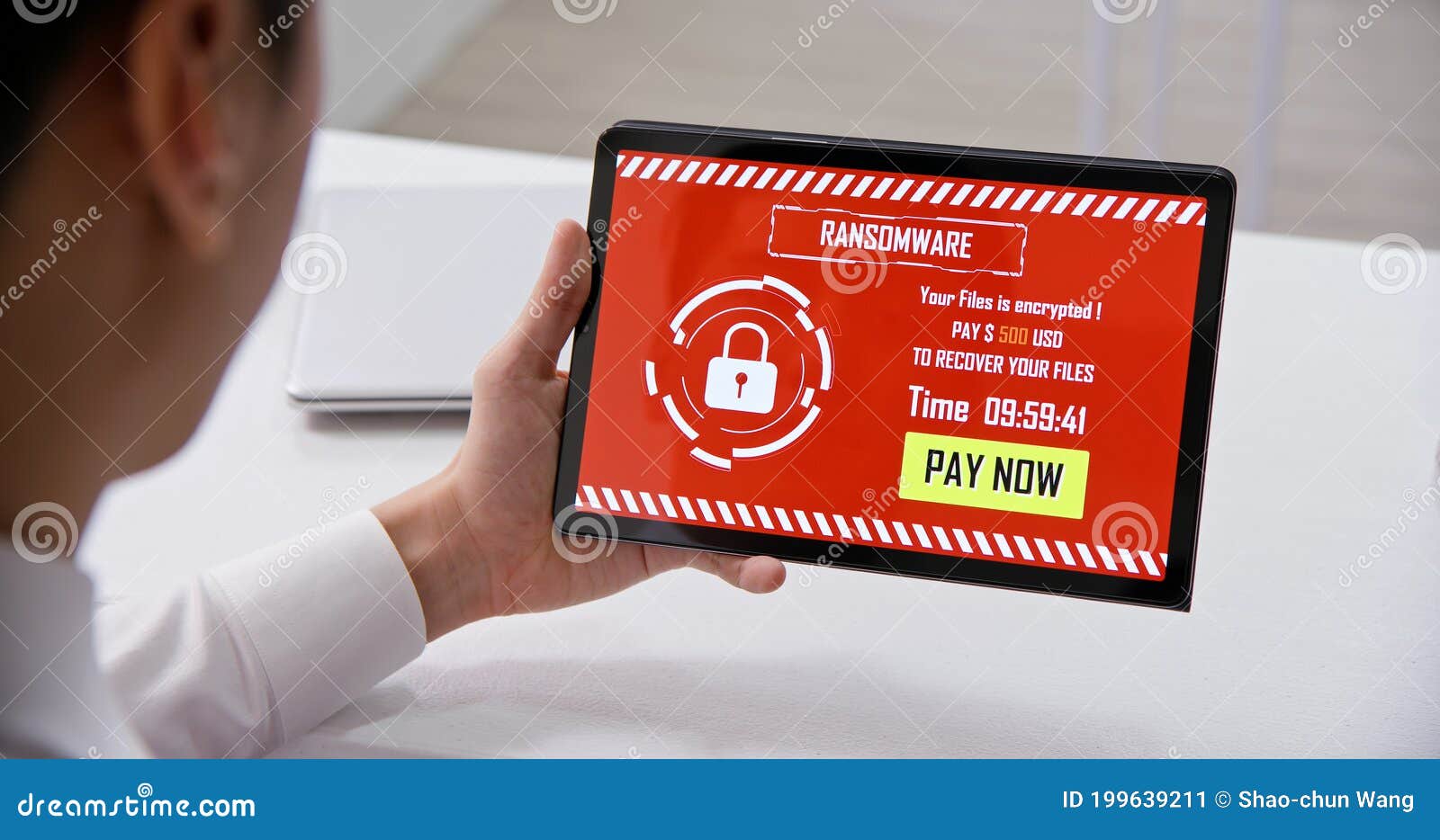 Computer Security and Extortion Stock Image - Image of office, online ...