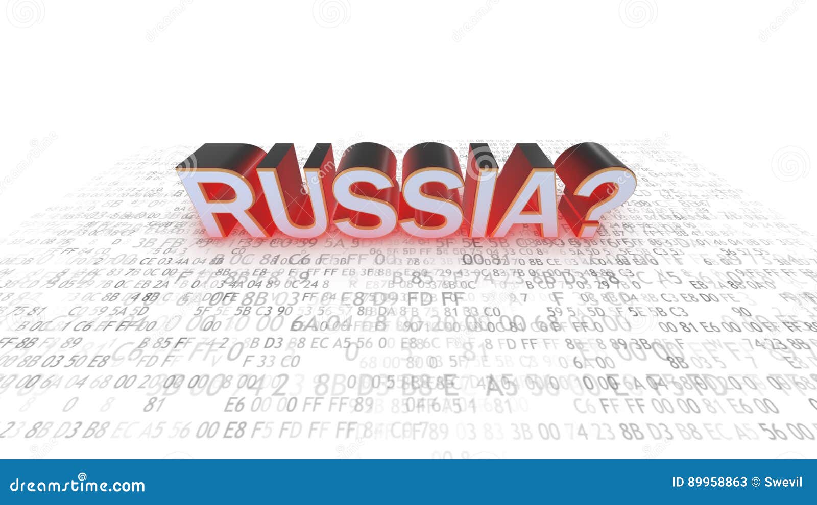 Computer Security. Hackers in Russia. White Code Stock Illustration ...