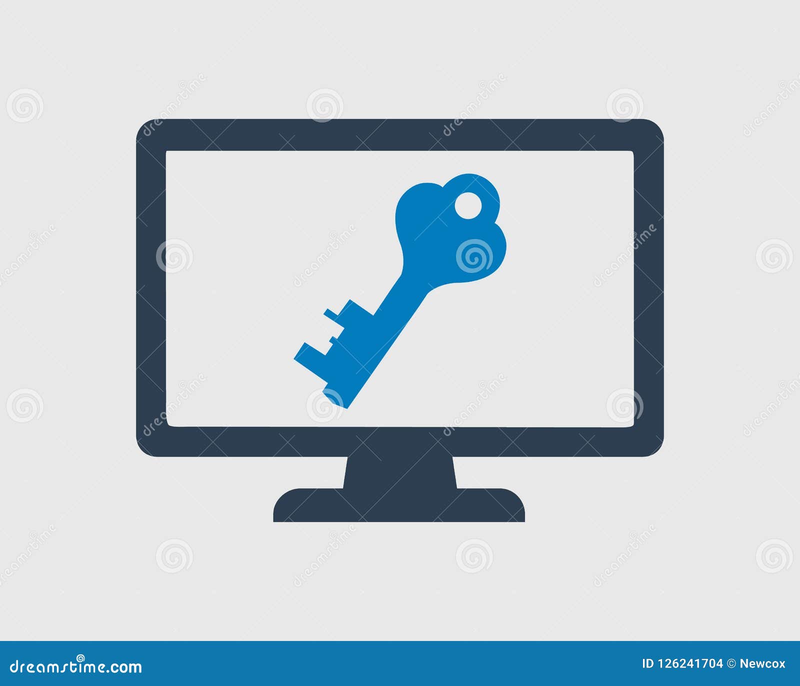 Computer security icon. stock vector. Illustration of protect - 126241704