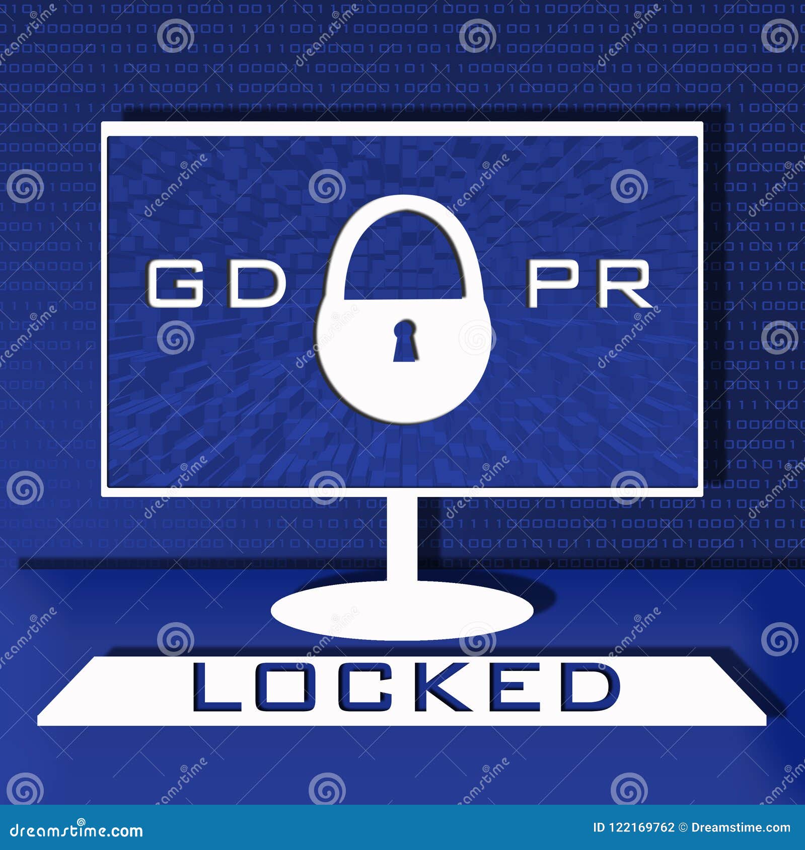 Computer Security Illustration Stock Illustration - Illustration of ...