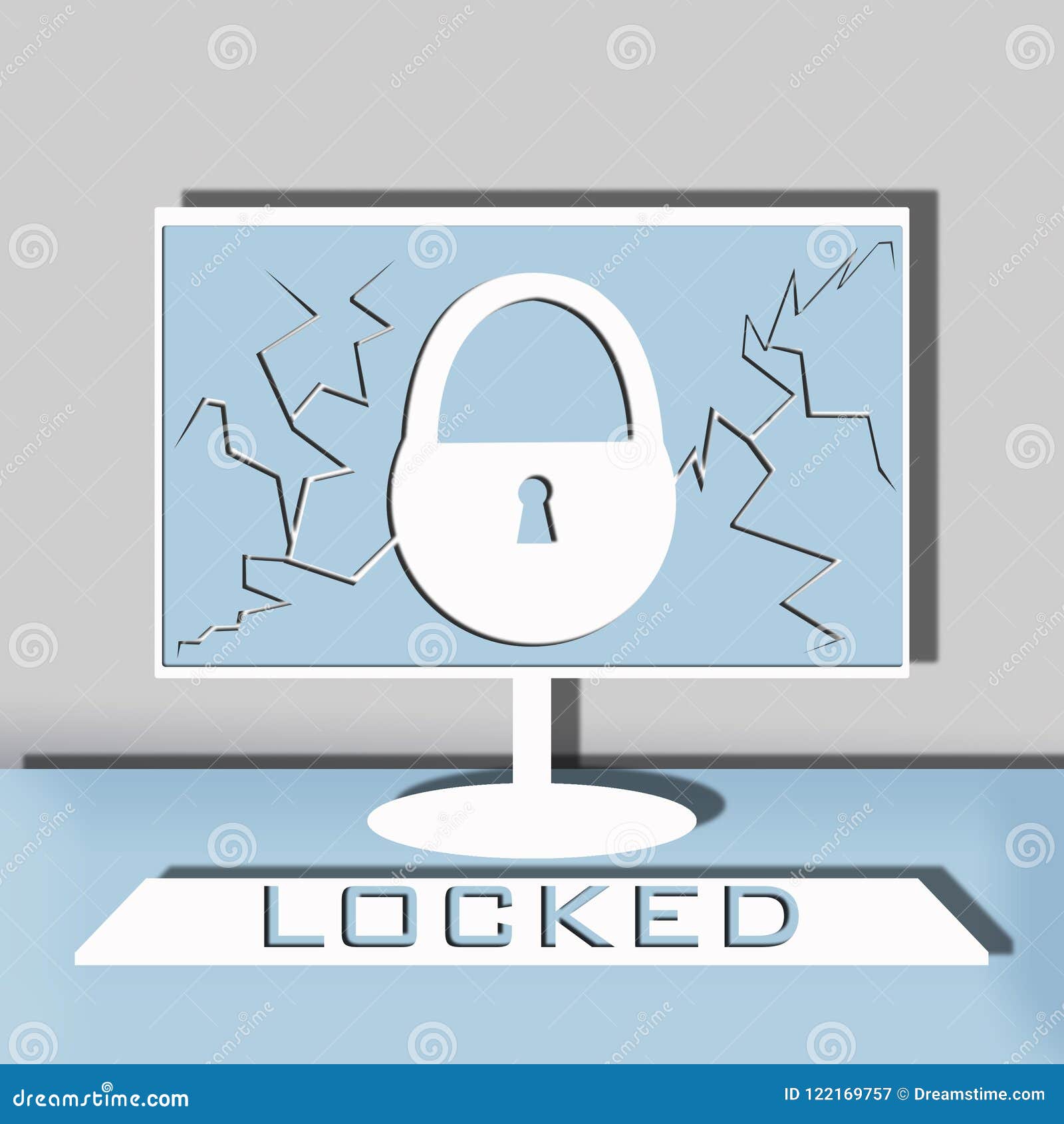 Computer Security Illustration Stock Illustration - Illustration of ...