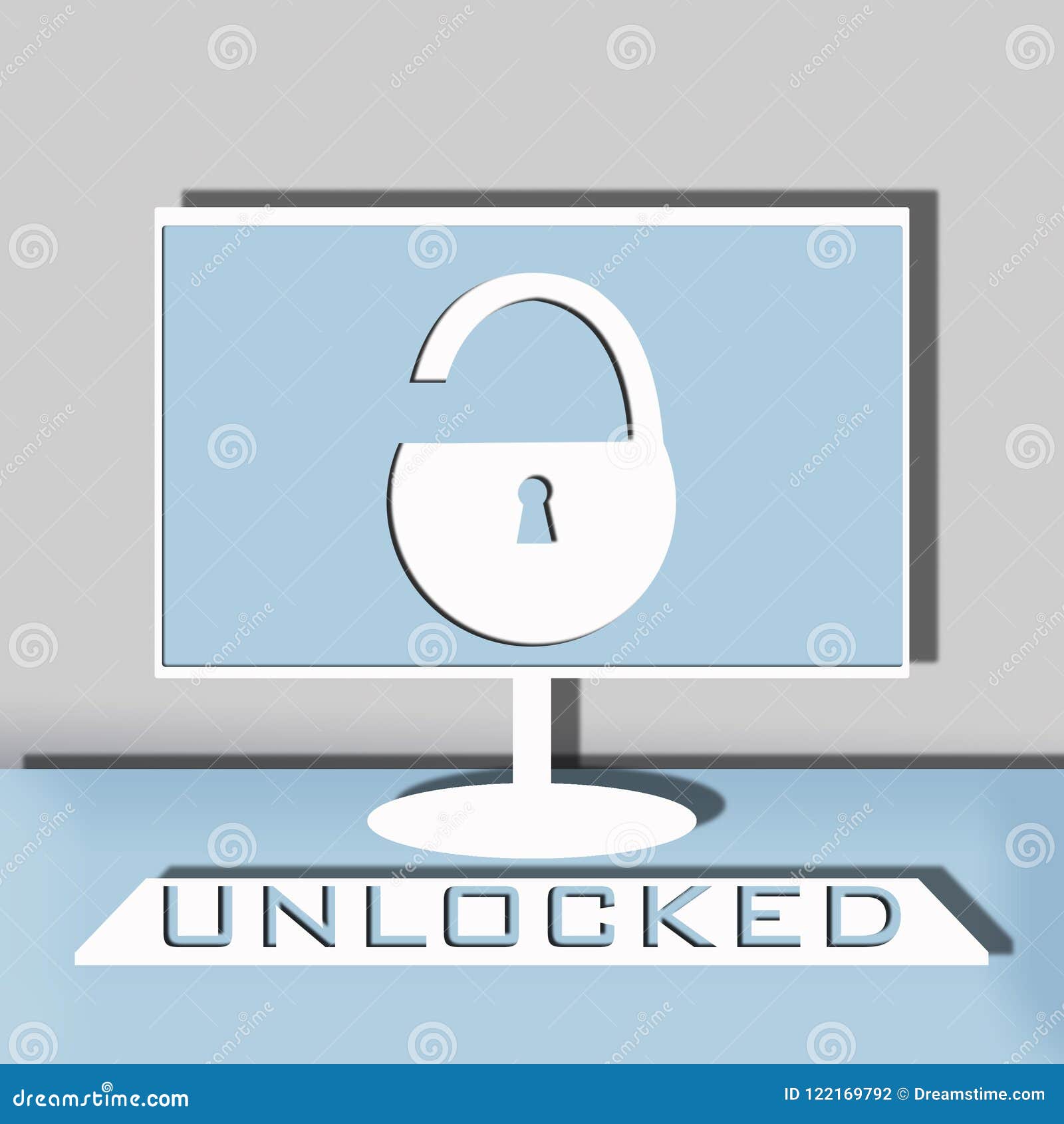 Computer Security Illustration Stock Illustration - Illustration of ...