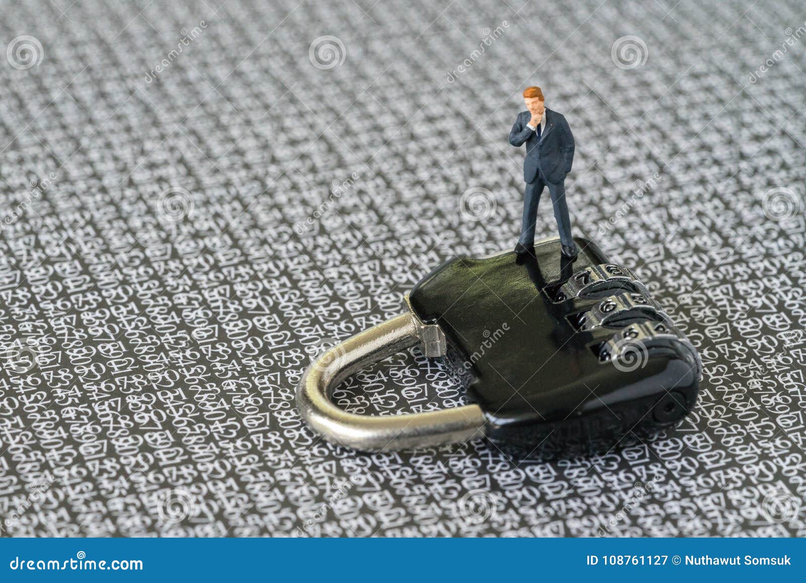 Computer Security Impact on it Business Concept, with Miniature Stock ...