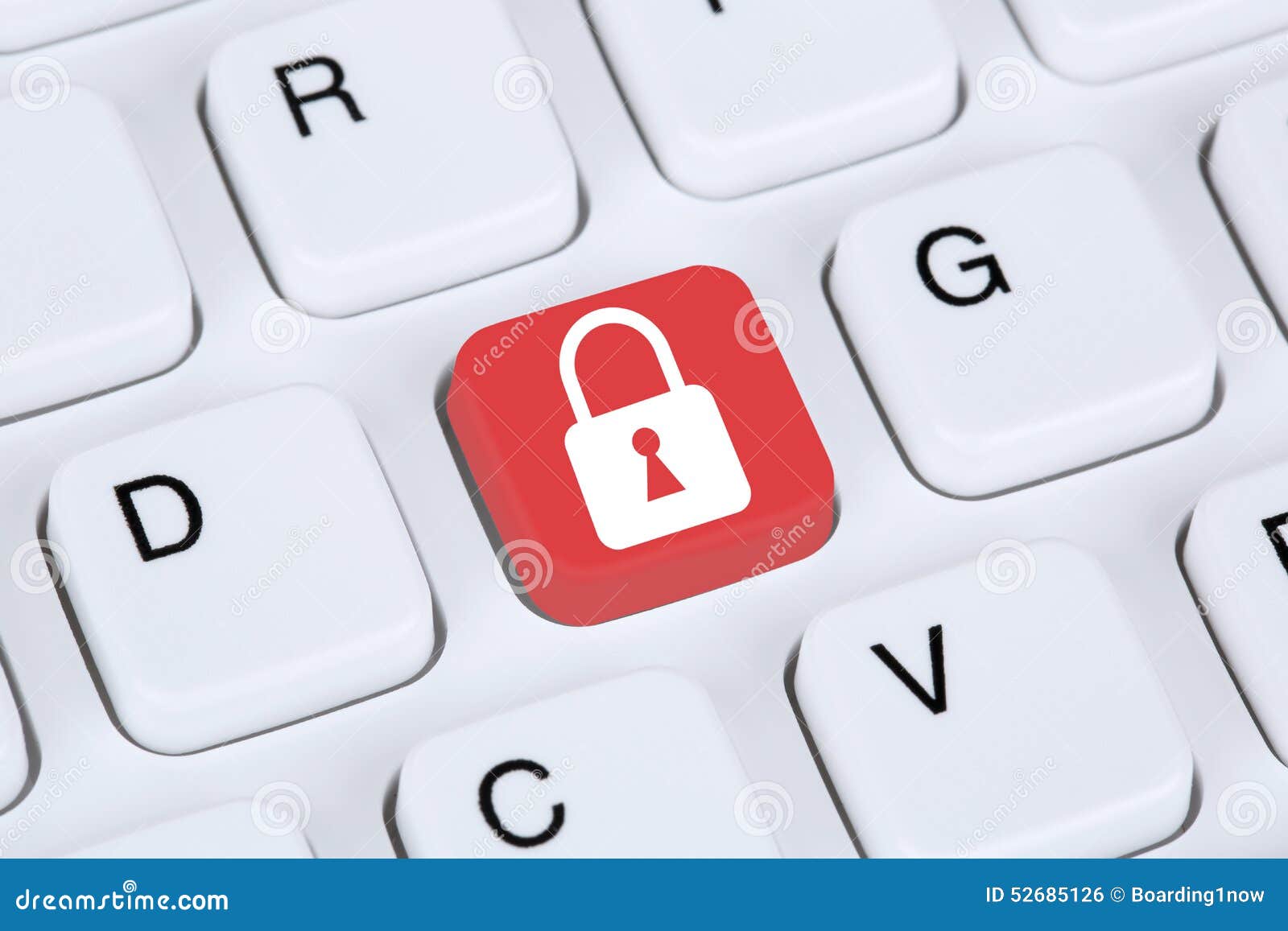 Computer Security on the Internet Lock Icon Stock Photo - Image of ...
