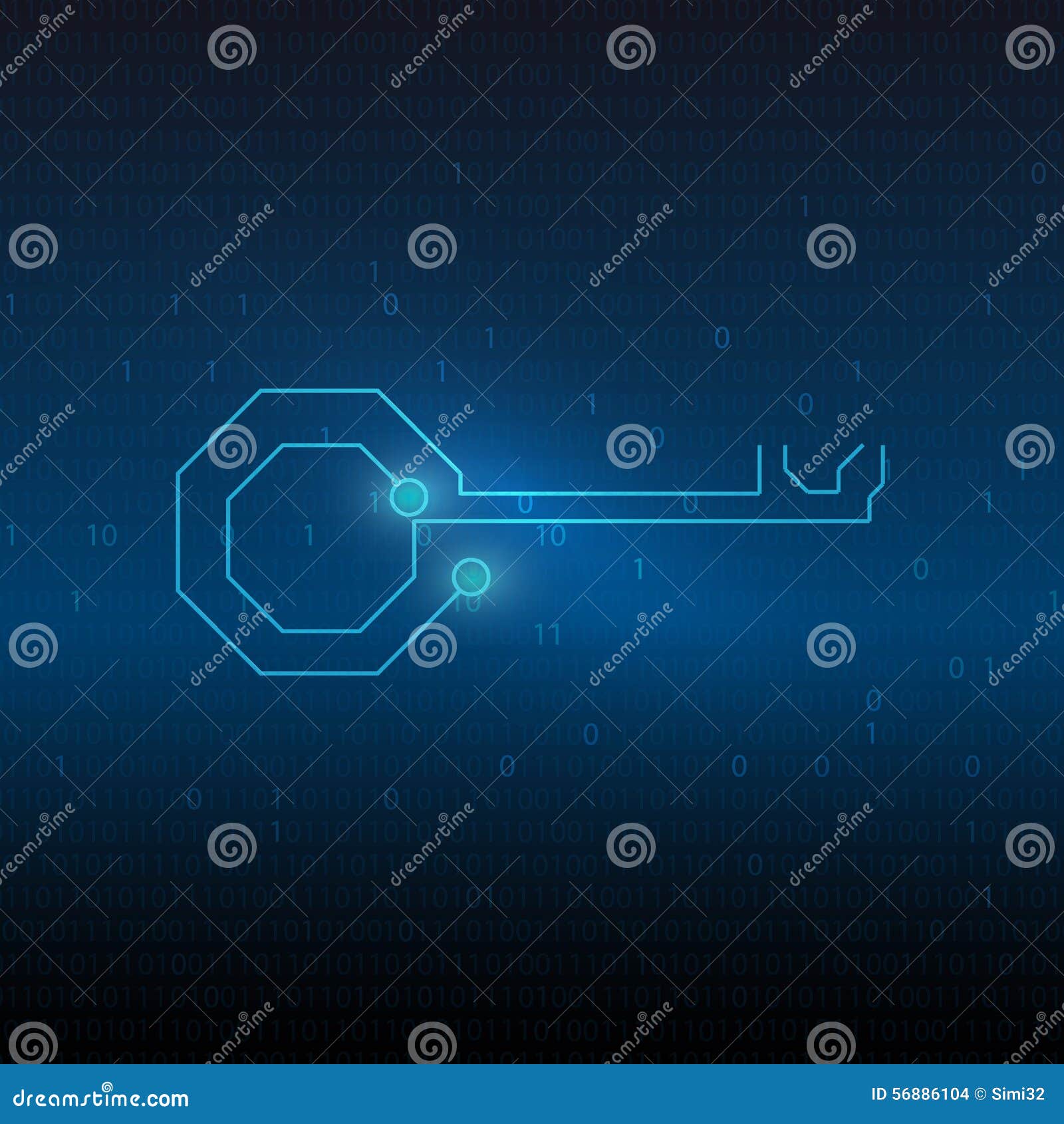 Computer Security. Key Icon. Stock Illustration - Illustration of ...