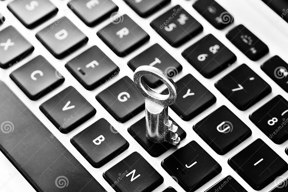 Computer Security - Key stock image. Image of silver - 31046147
