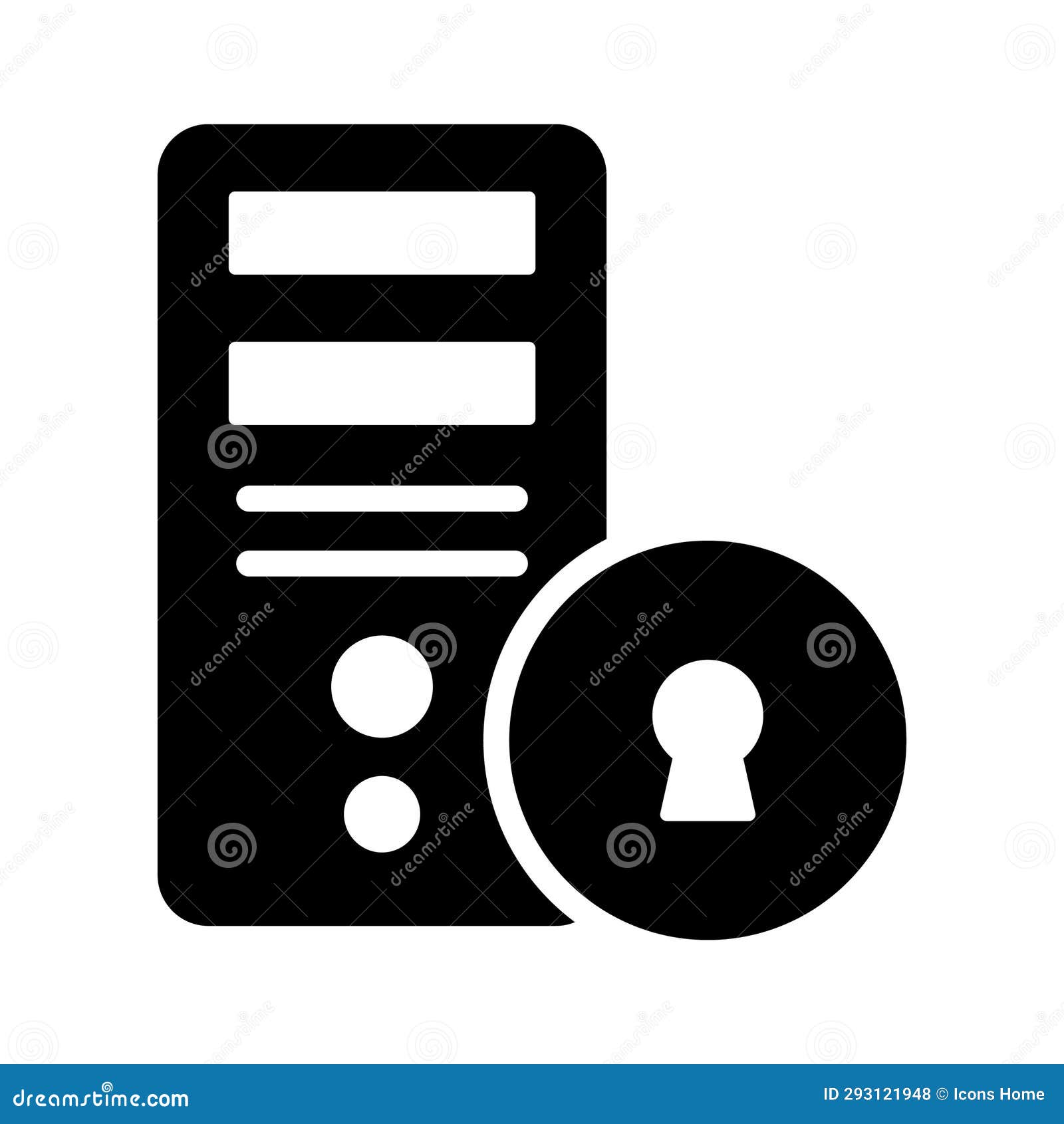 A Computer Security with Lock, Concept of Security System Stock Vector ...