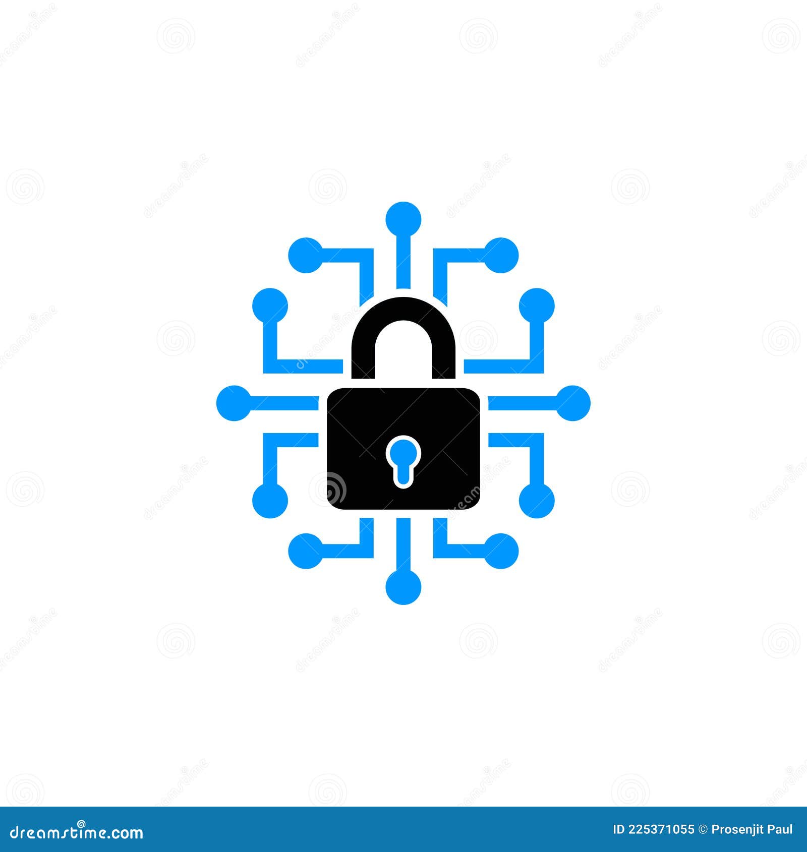 Computer Security Outline Icon of Data Protection Stock Vector ...