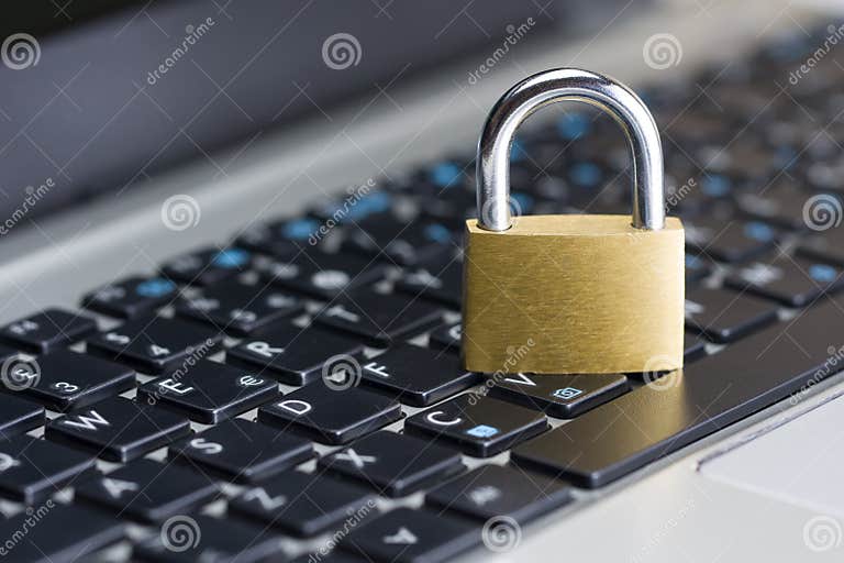 Computer Security Padlock Keyboard Stock Photo - Image of computer ...