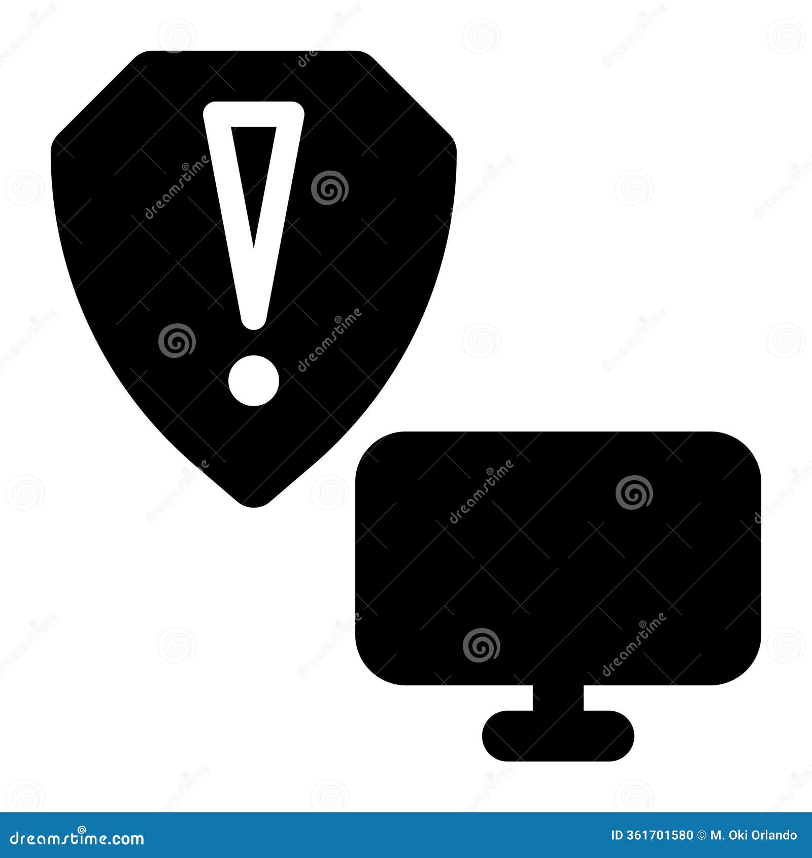 Risk, Threat Glyph Solid Icon Stock Vector - Illustration of alert ...