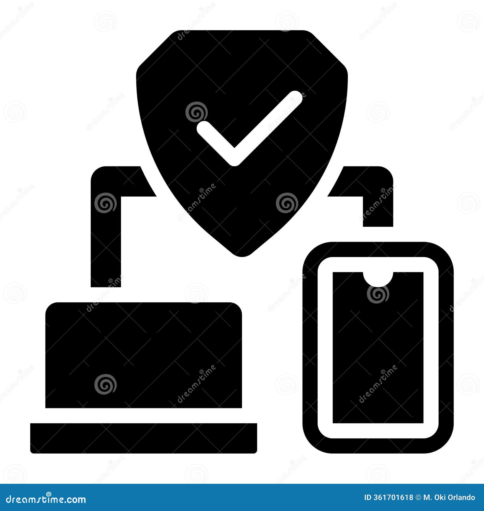 Information Technology Security Glyph Solid Icon Stock Vector ...