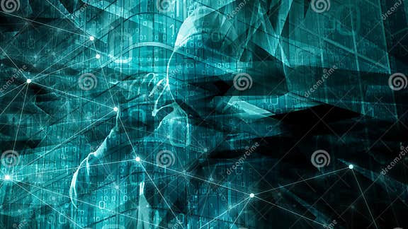 Computer Security System, Robot with Human Face Hacking Computer Science Abstraction Numbers ...