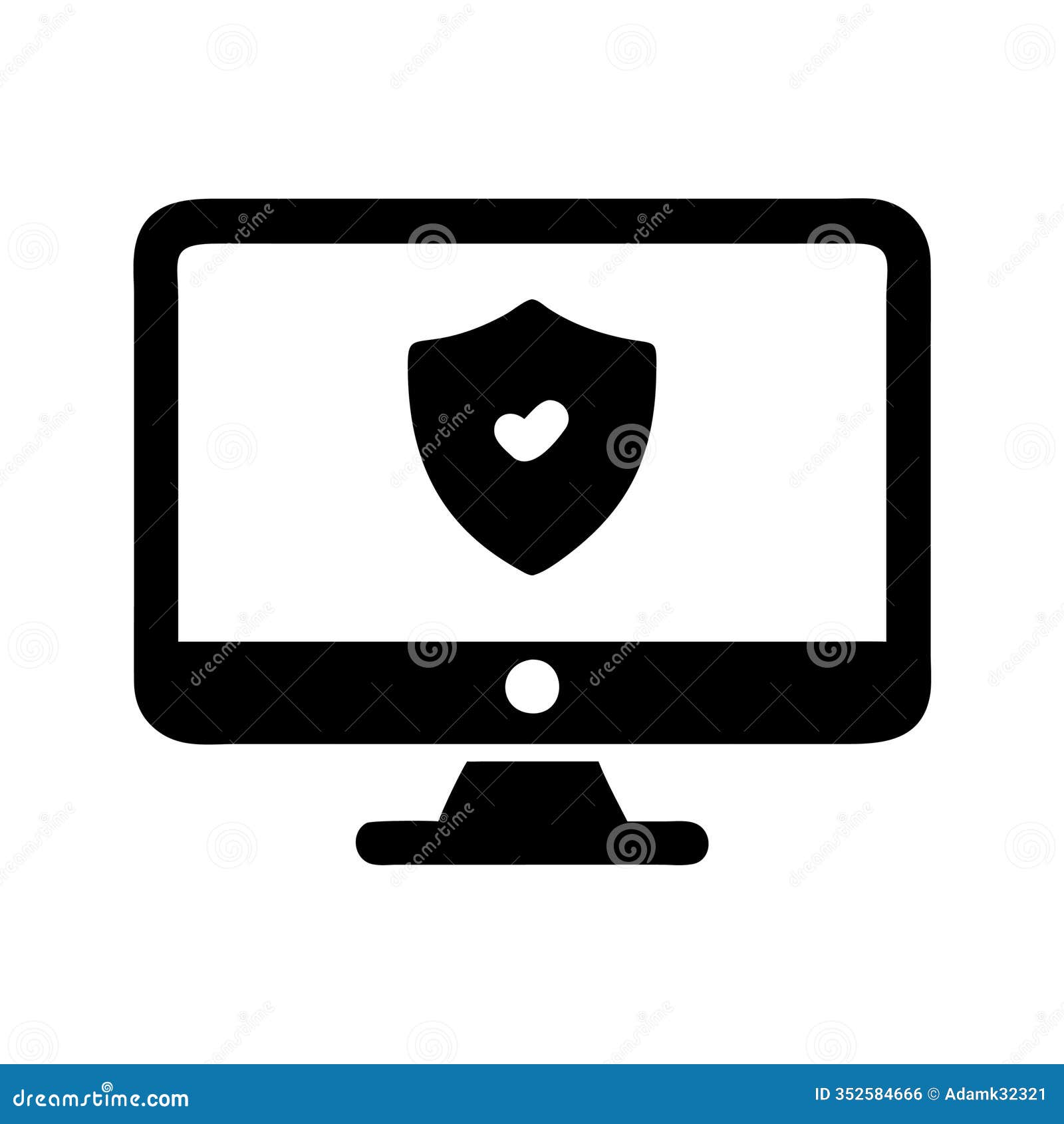Computer Security Vector with Shield and Checkmark for Data Protection ...