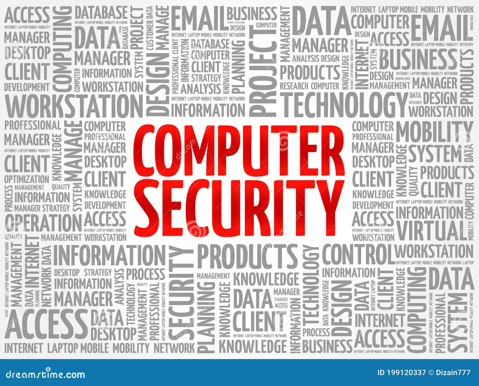COMPUTER SECURITY Word Cloud Collage Stock Illustration - Illustration ...
