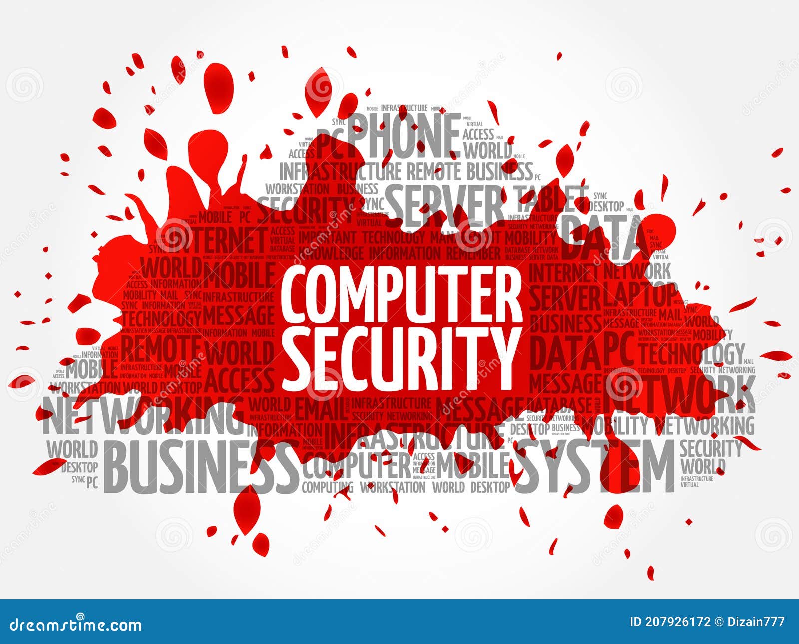COMPUTER SECURITY Word Cloud Stock Illustration - Illustration of code ...