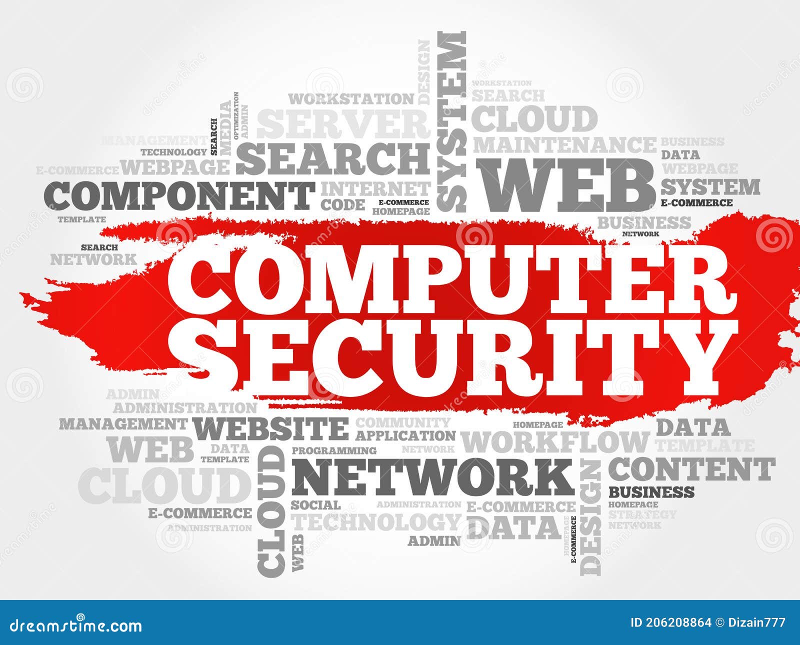 COMPUTER SECURITY Word Cloud Stock Illustration - Illustration of ...