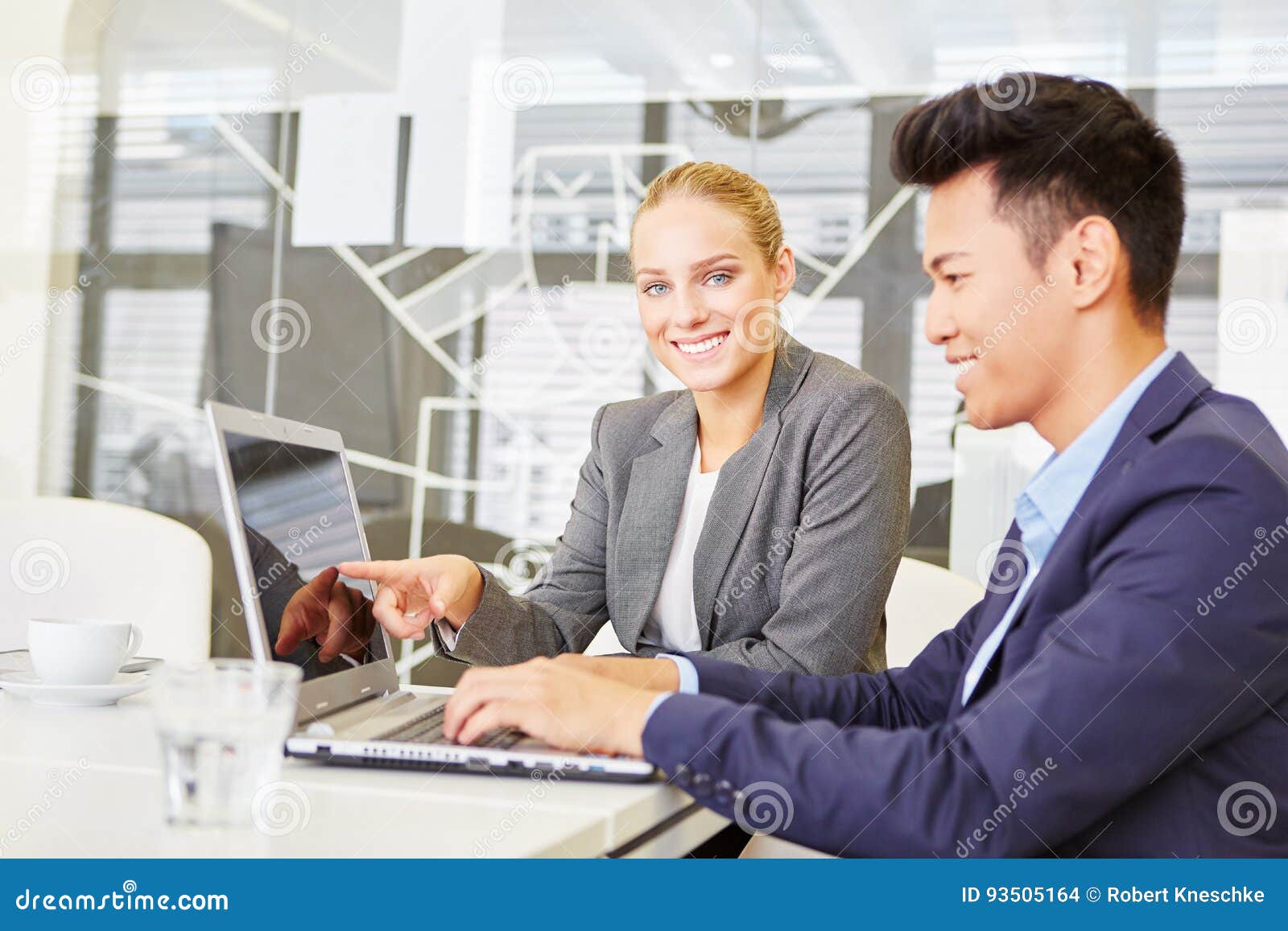 Computer Seminar Using Laptop in the Office Stock Photo - Image of ...