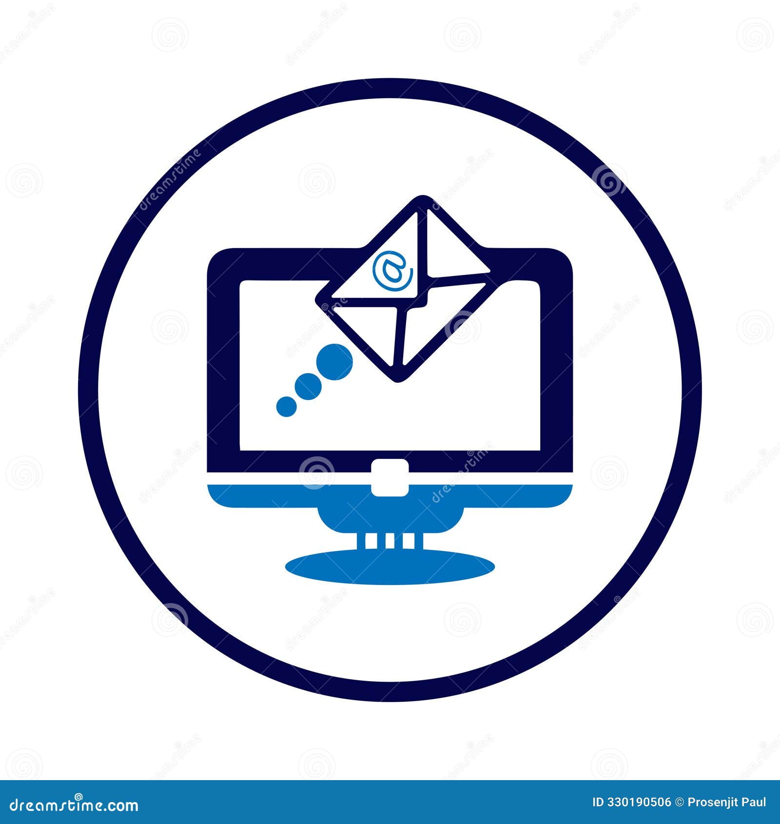 Receive Mail, Postman Delivery, Vector Illustration. Man Worker ...