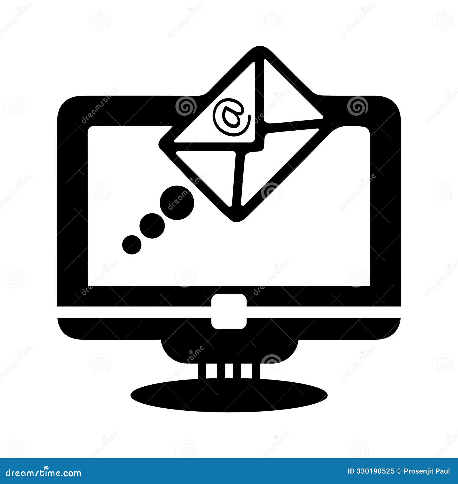 Receive Mail, Postman Delivery, Vector Illustration. Man Worker ...