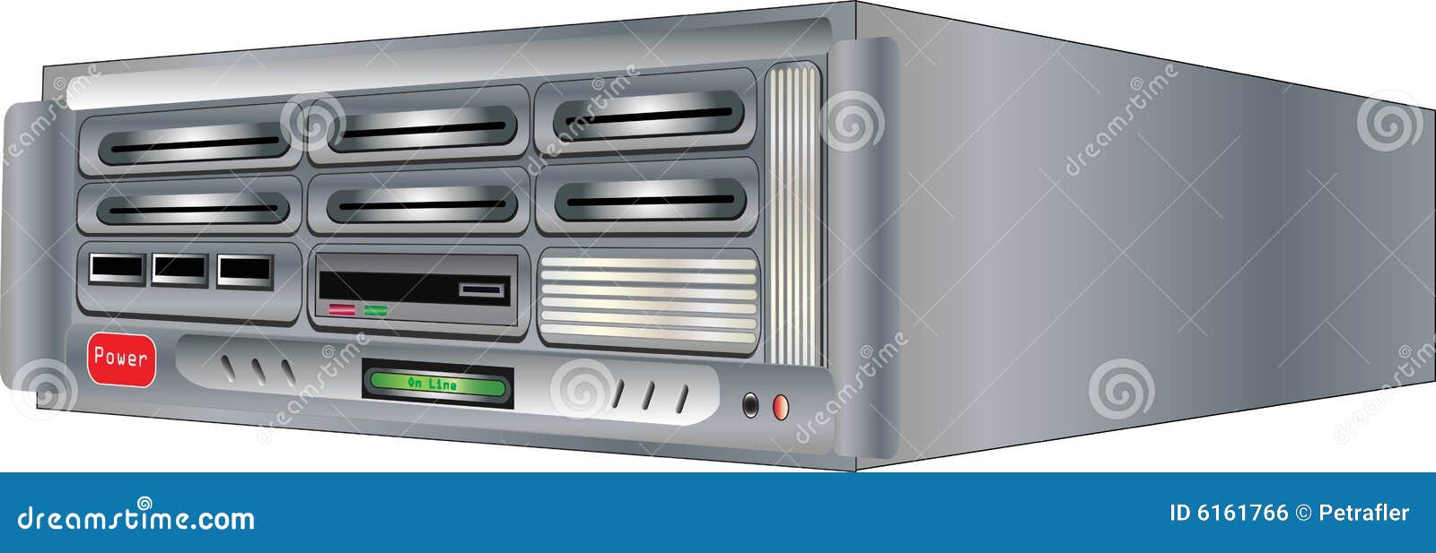 Computer Server stock vector. Illustration of rack, servers - 6161766