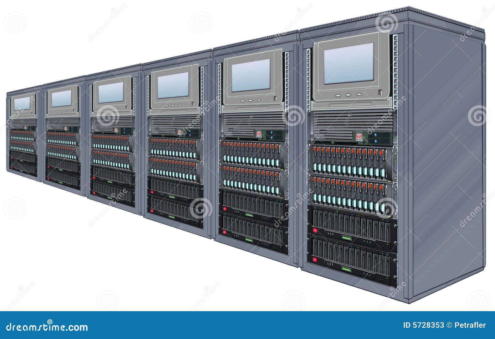 Computer Server Cabinets stock illustration. Illustration of business ...