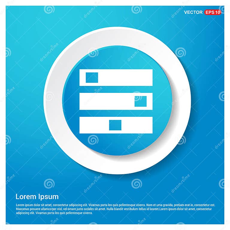 Computer Server Icon Abstract Blue Web Sticker Button Stock Vector ...