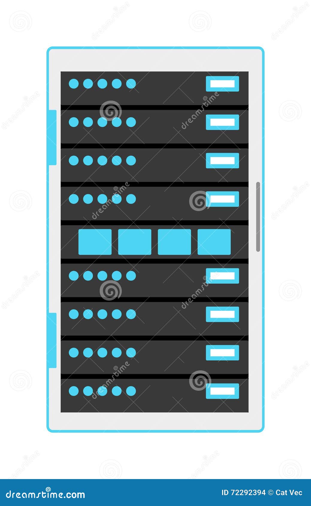 Computer Server Icon Illustration Stock Illustration - Illustration of ...