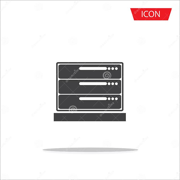Computer Server Icon Server Symbols Stock Vector - Illustration of data ...