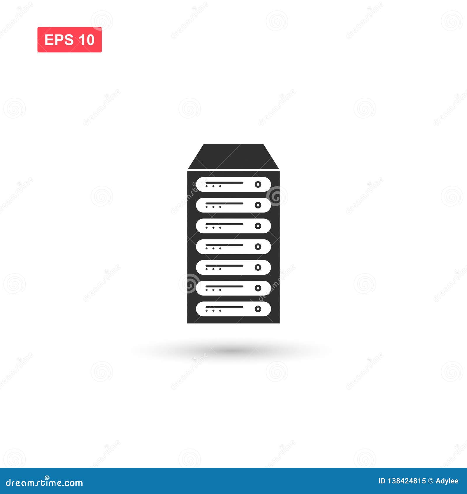 Computer Server Icon Vector Design Isolated 3 Stock Vector ...