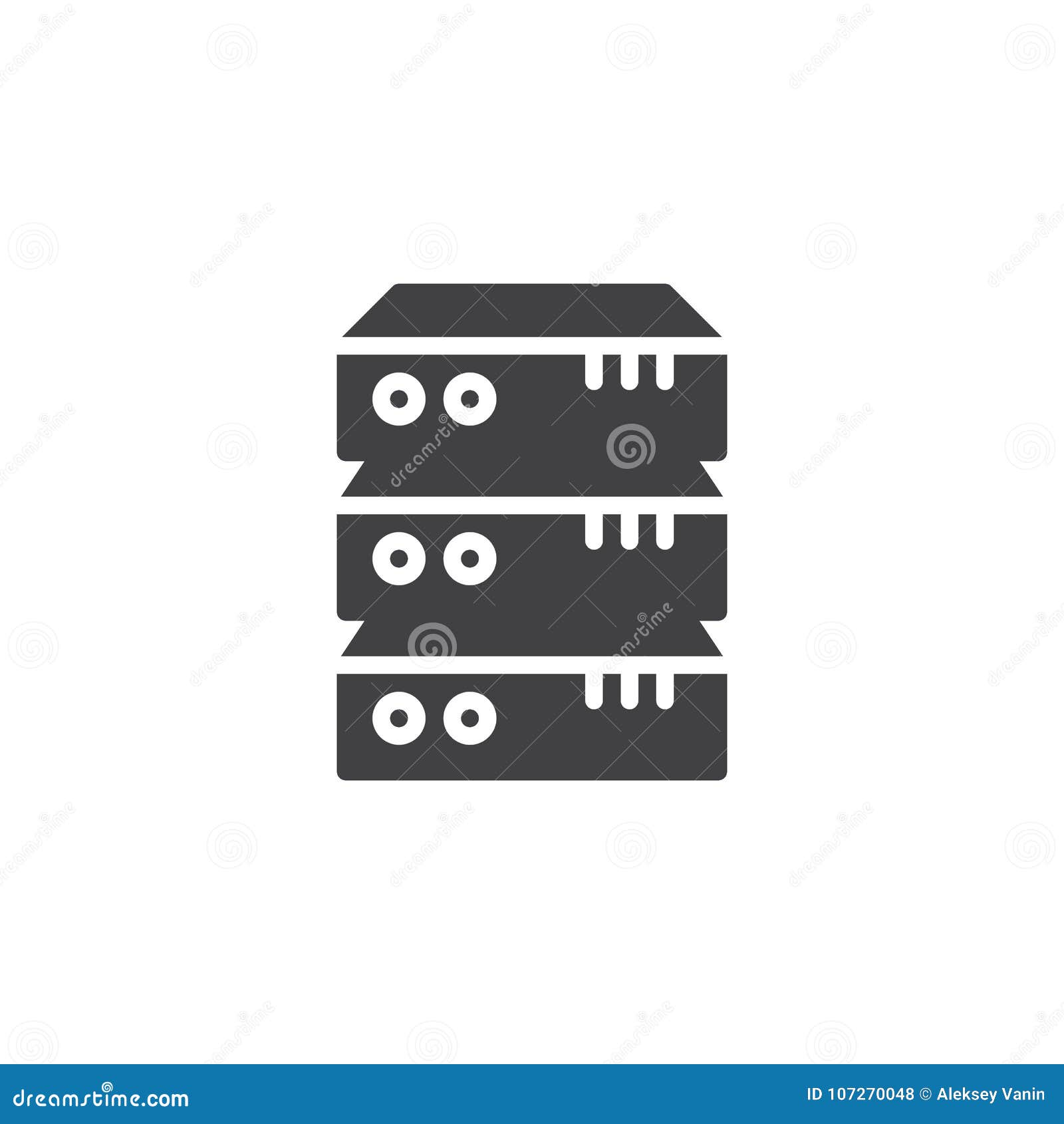 Computer Server Icon Vector Stock Vector - Illustration of pictogram ...