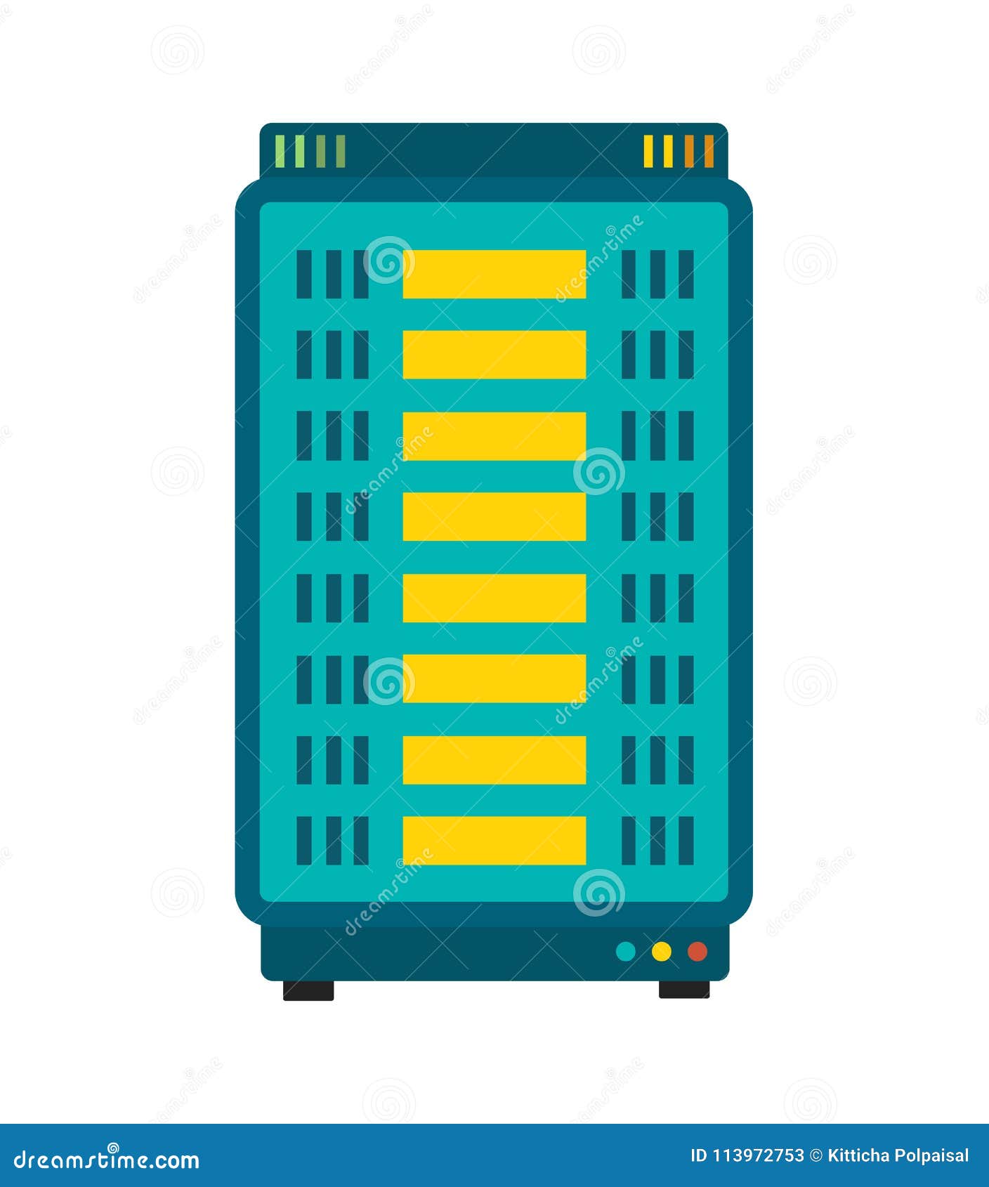 Computer Server Icon, Flat Design Vector. Stock Vector - Illustration ...