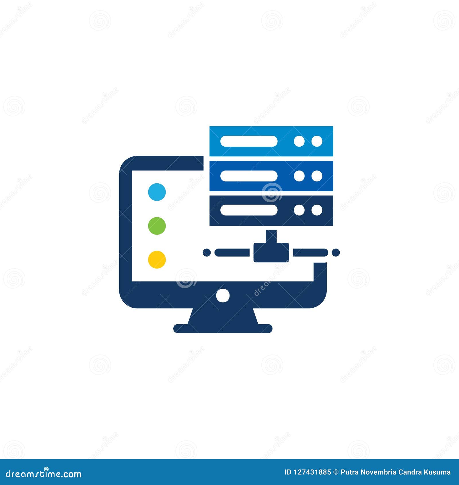 Computer-Server Logo Icon Design Vektor Abbildung - Illustration von ...