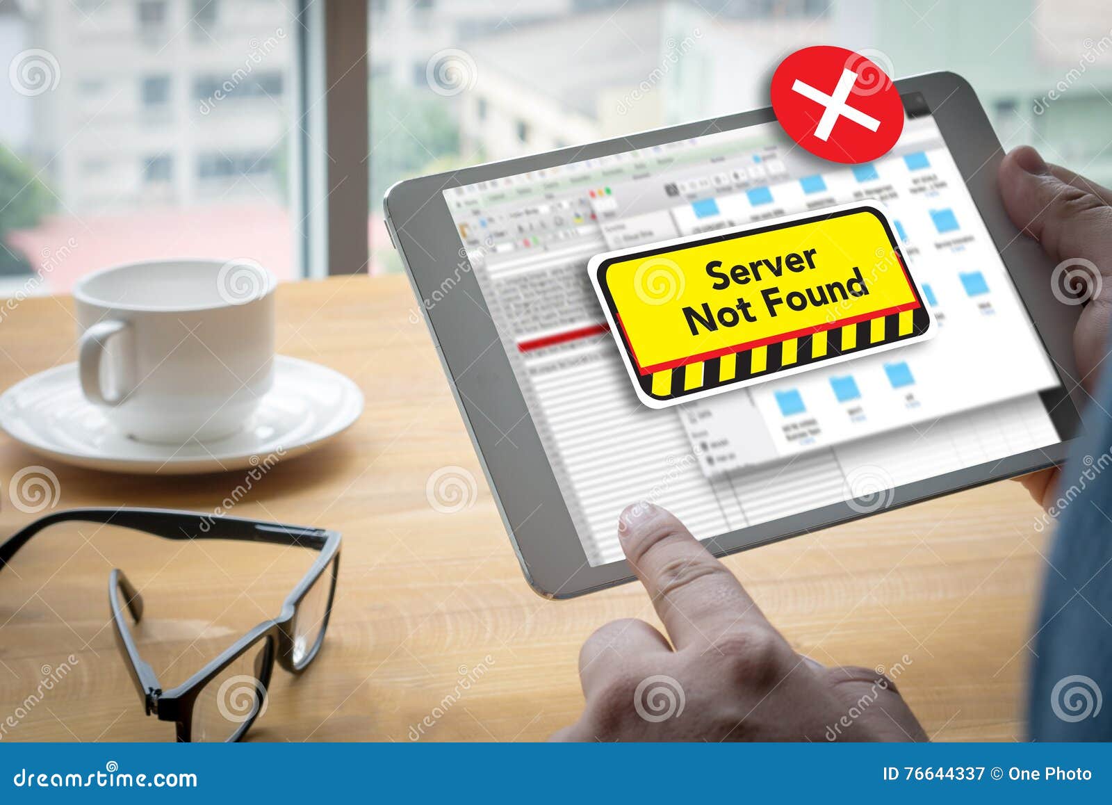 Computer Server Not Found Error Inaccessible Stock Image - Image of ...