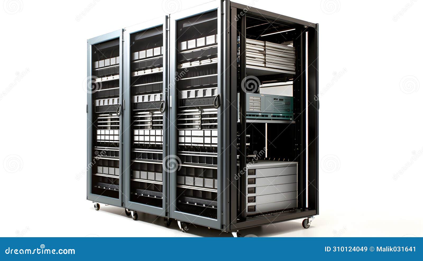 Computer Server Rack a Technical and Organized Stock Illustration ...