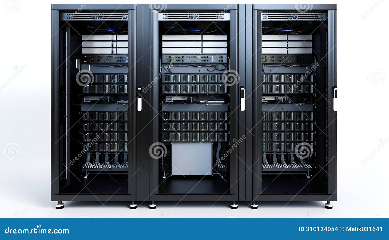 Computer Server Rack a Technical and Organized Stock Illustration ...