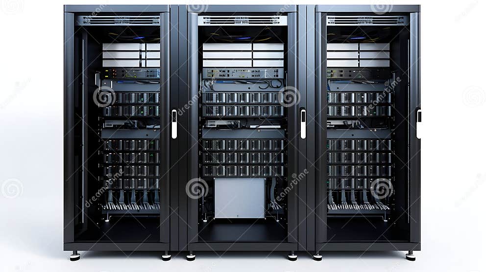 Computer Server Rack a Technical and Organized Stock Illustration ...