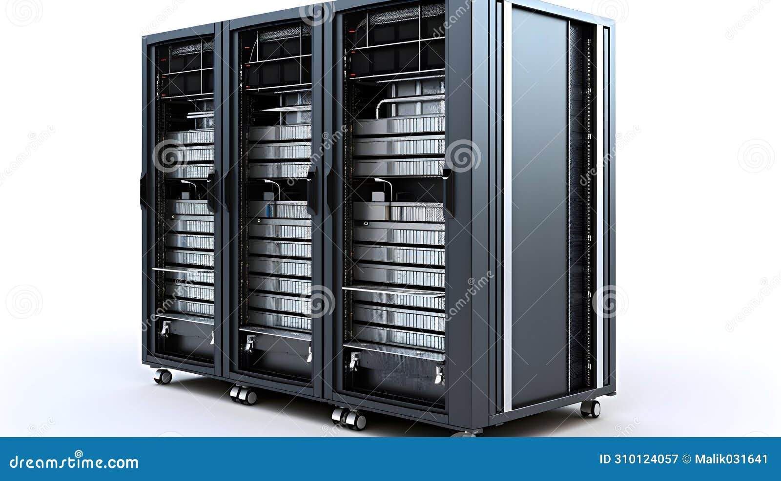 Computer Server Rack a Technical and Organized Stock Illustration ...