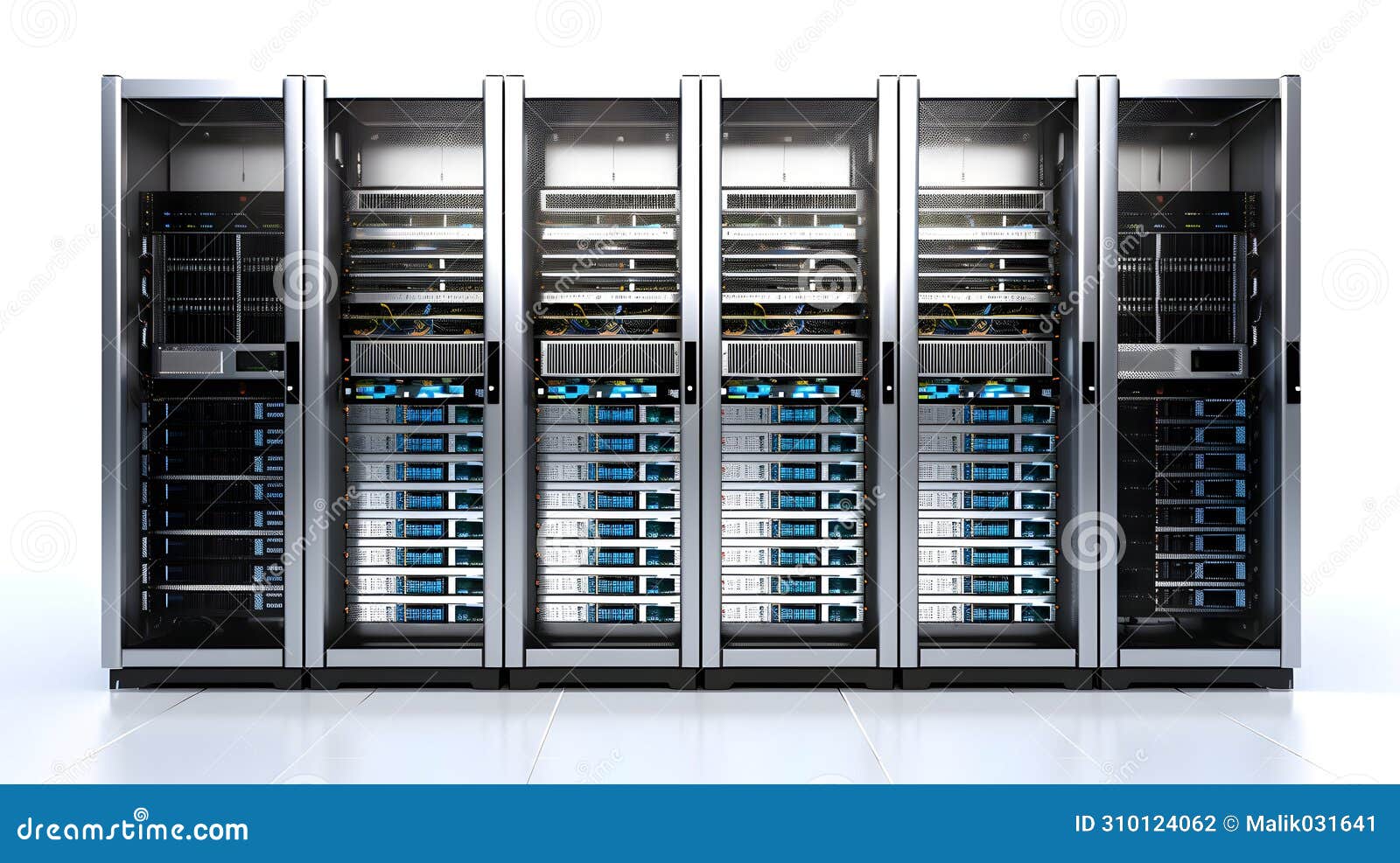Computer Server Rack a Technical and Organized Stock Illustration ...