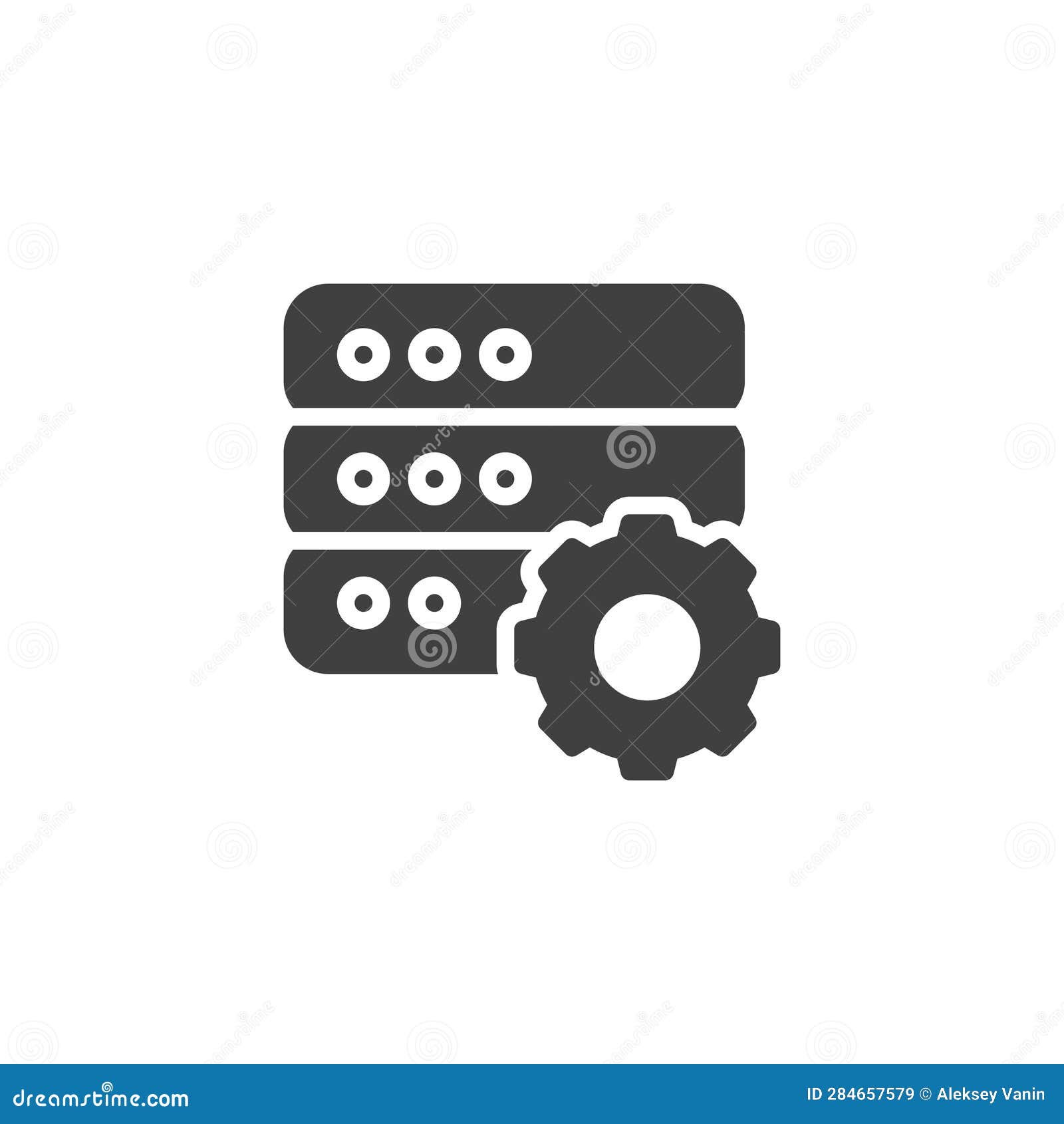 Computer Server Setting Vector Icon Stock Illustration - Illustration ...