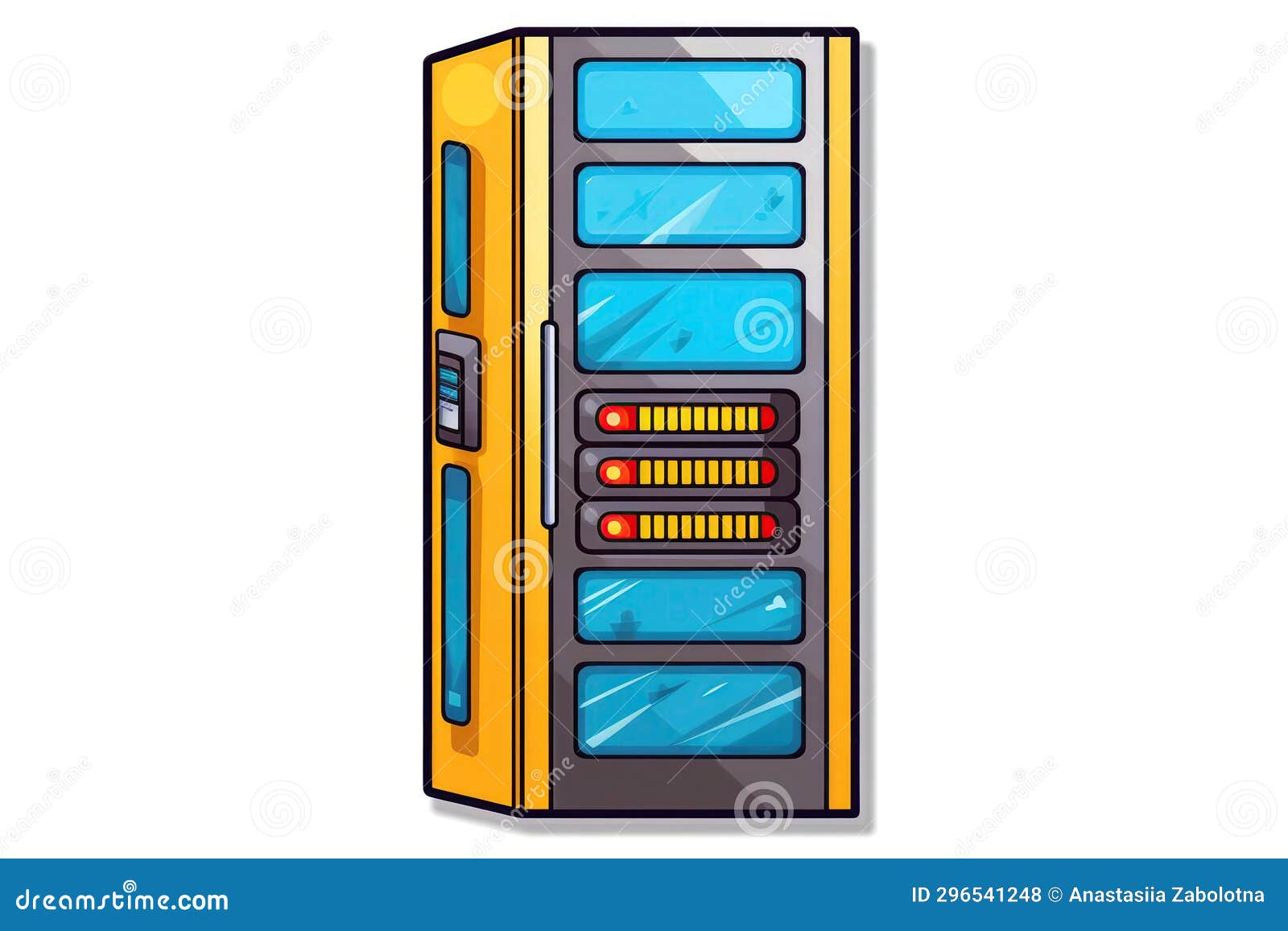 Computer Server Sticker on White Background. Generative AI Stock ...