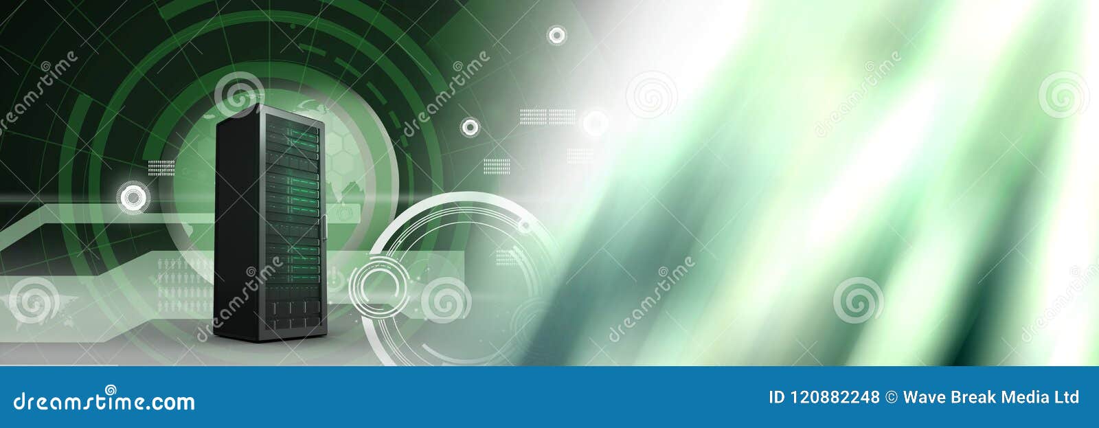 Computer Server and Technology Information Interface Transition Stock ...