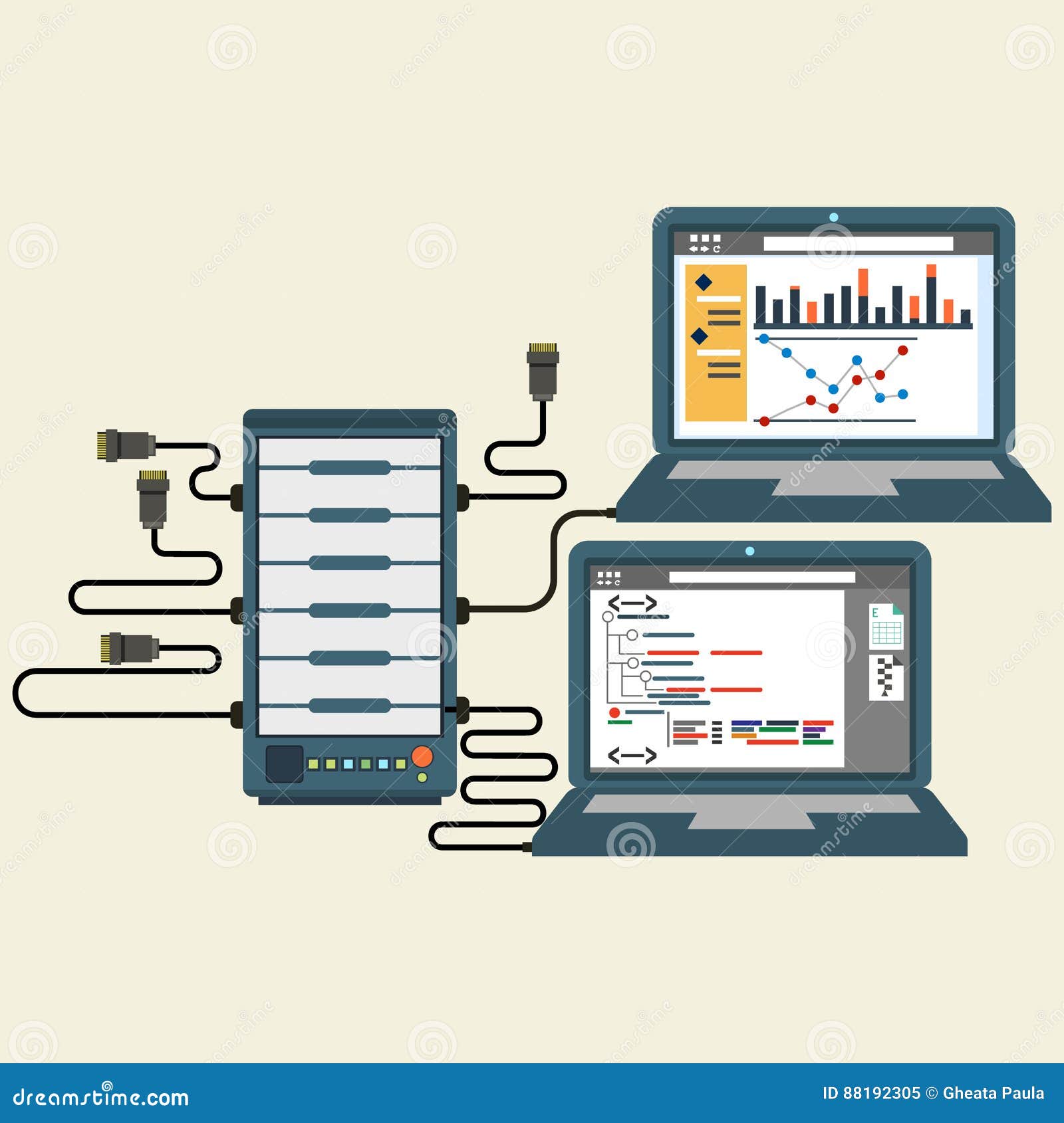 Computer Server stock illustration. Illustration of guard - 88192305