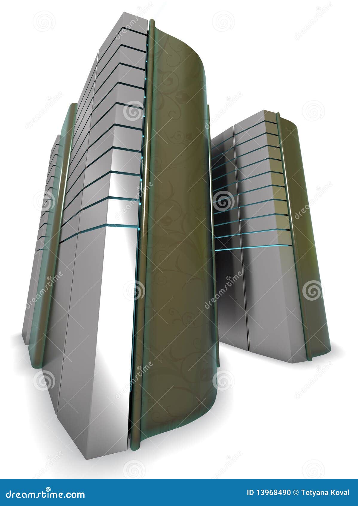 Computer servers stock illustration. Illustration of database - 13968490