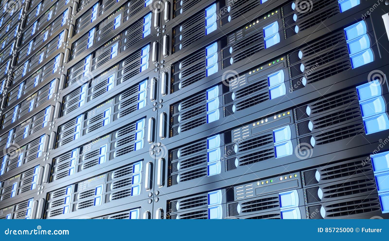 Computer Servers - 3D Rendering Stock Illustration - Illustration of ...