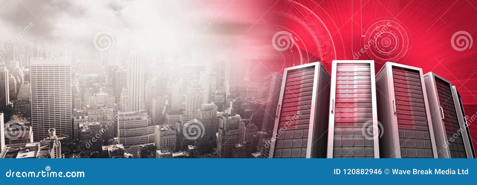 Computer Servers and Technology Information Interface Transition Stock ...