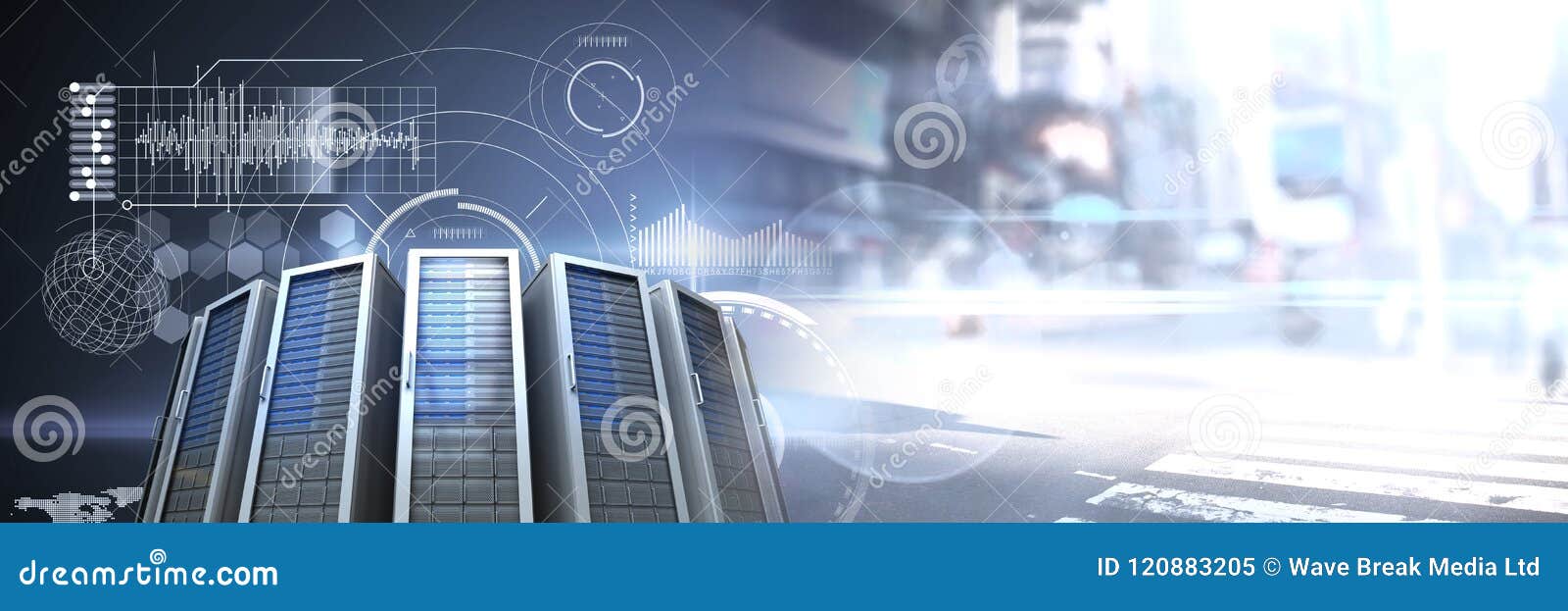 Computer Servers and Technology Information Interface Transition Stock ...