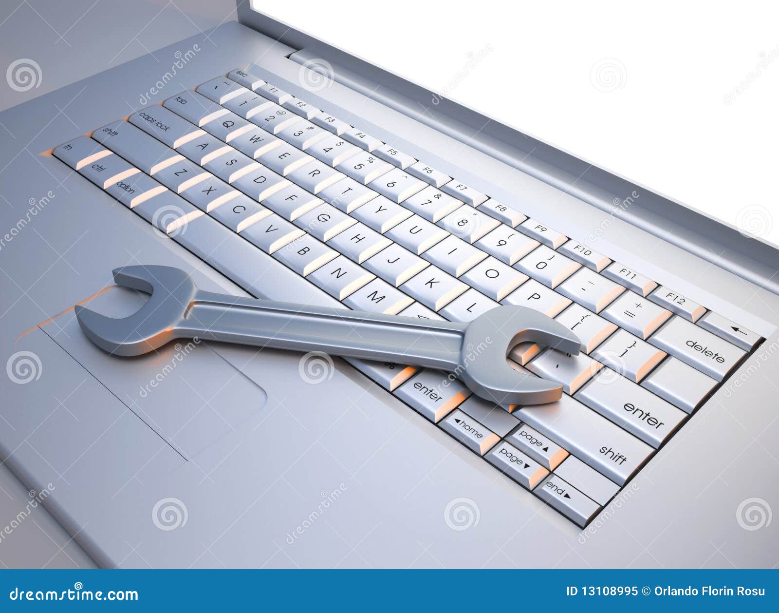 Computer service stock illustration. Illustration of wrench - 13108995