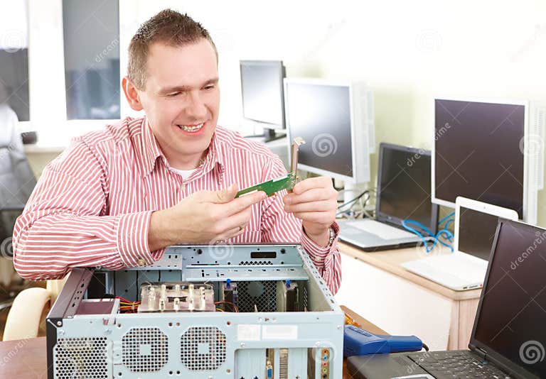 Computer service stock photo. Image of machine, adult - 18614348